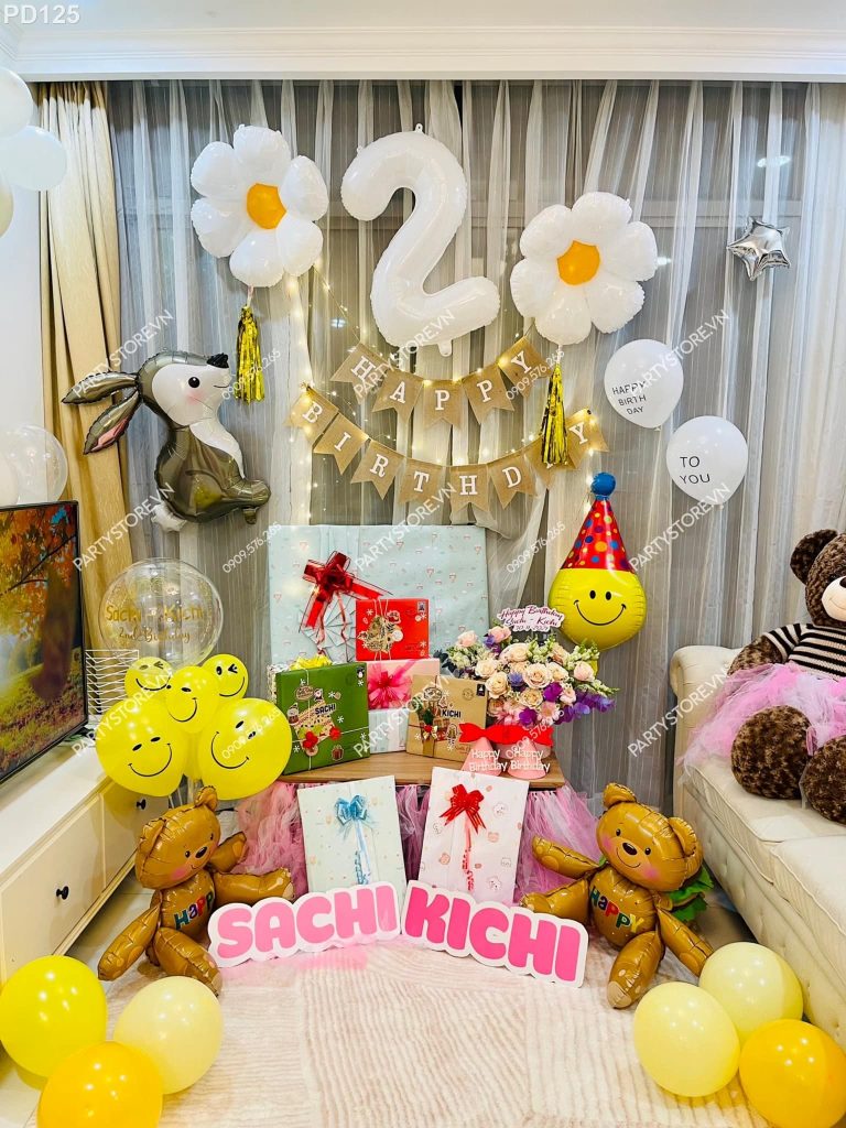 PD125 - Set bong bóng trang trí đa dạng dành cho bé trai và bé gái với ...